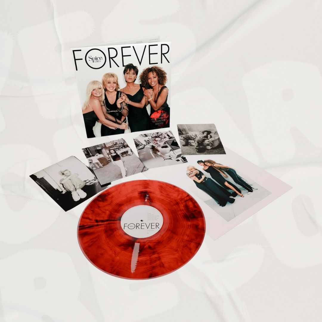 SPICE GIRLS - FOREVER (25TH ANNIVERSARY) MARBLE RED LP Coloured Vinyl ...